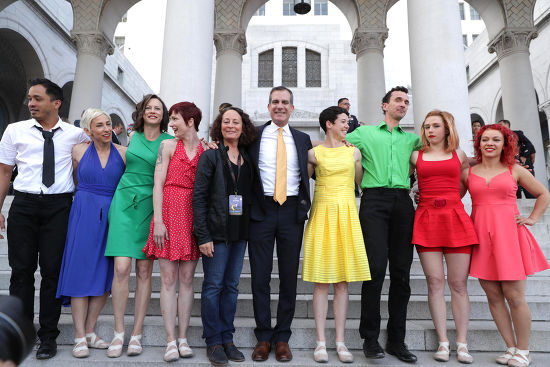 Amelia Rudolph Eric Garcetti Editorial Stock Photo - Stock Image ...