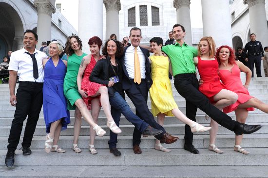 Amelia Rudolph Eric Garcetti Editorial Stock Photo - Stock Image ...