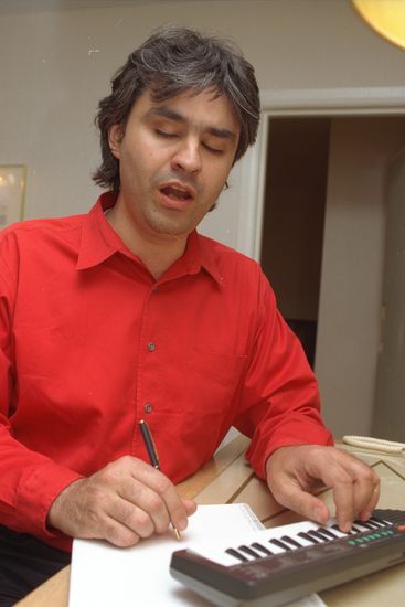 Blind Italian Singer Andrea Bocelli Practises Editorial Stock Photo - Stock Image | Shutterstock