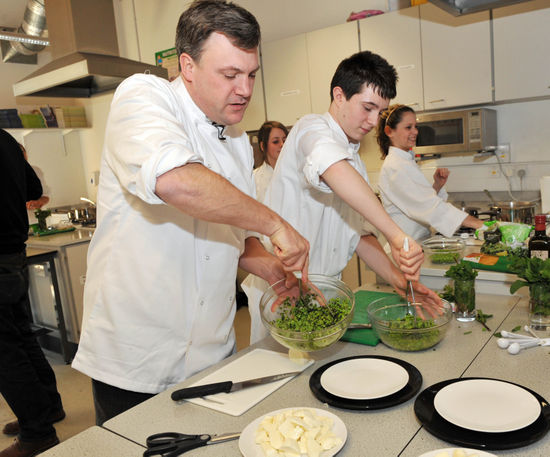 Ed Balls Children Preparing Spaghetti Peas Editorial Stock Photo ...