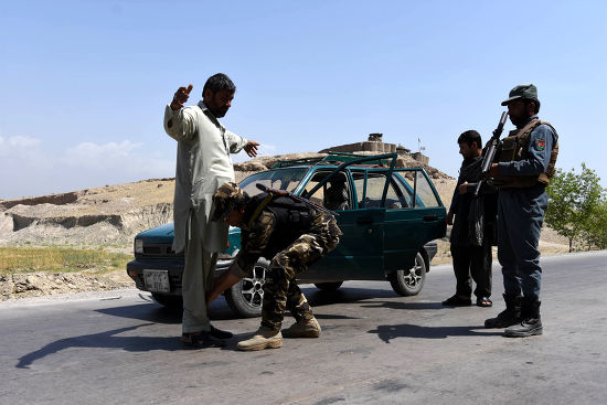 Afghan Security Officials Frisk Man On Editorial Stock Photo - Stock ...