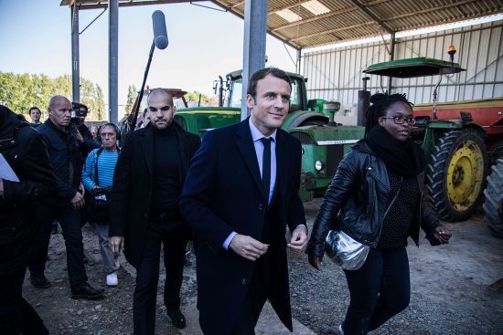 Emmanuel Macron Visiting Farm Editorial Stock Photo - Stock Image ...
