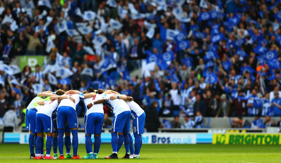 Brighton Team Huddle Together Before Kick Editorial Stock Photo - Stock ...
