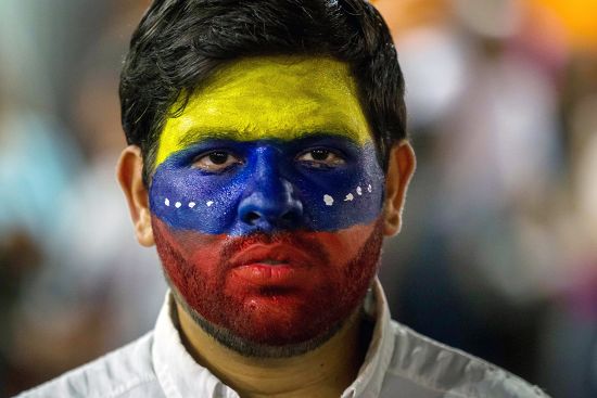 Man His Face Painted Colors Venezuelan Editorial Stock Photo - Stock ...