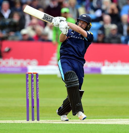 Adam Lythe Hits Boundary Off James Editorial Stock Photo - Stock Image ...