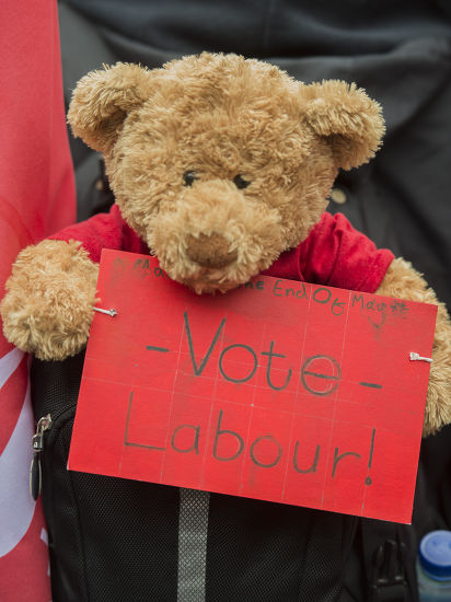 Toy Bear Says Vote Labour Make Editorial Stock Photo - Stock Image ...