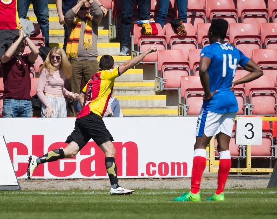 Kris Doolan Partick Thistle Celebrates After Editorial Stock Photo ...
