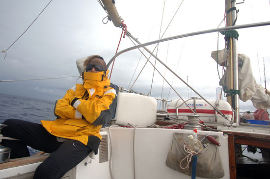 Lena Kara On Lookout Onboard Sailing Editorial Stock Photo - Stock ...