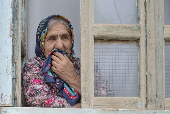Old Lady Looking Out Her Window Editorial Stock Photo - Stock Image ...