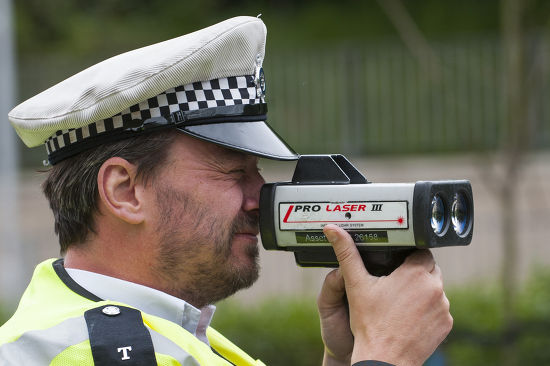 Traffic Officer Operates Handheld Speed Camera Editorial Stock Photo ...
