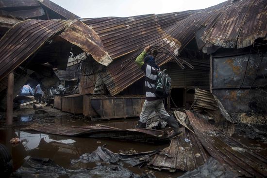 Scrap Collector Loads Iron Rods During Editorial Stock Photo - Stock ...