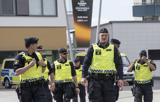 Swedish Police Officers Walk Outside Friends Editorial Stock Photo ...