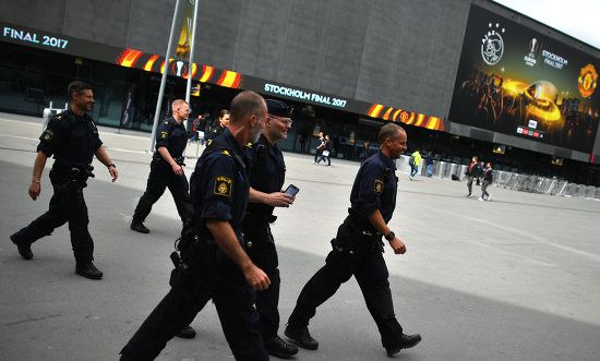 Swedish Police Officers Walk Outside Friends Editorial Stock Photo ...