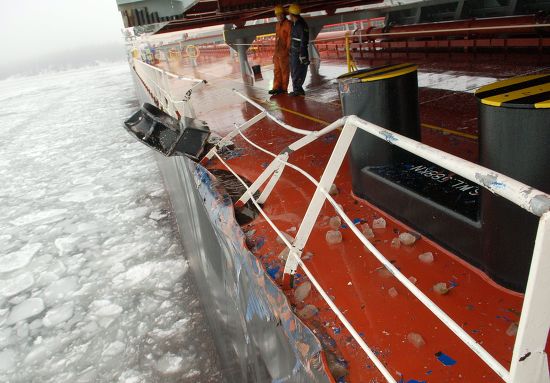 Two Crew Members Observe Damage Sustained Editorial Stock Photo - Stock ...