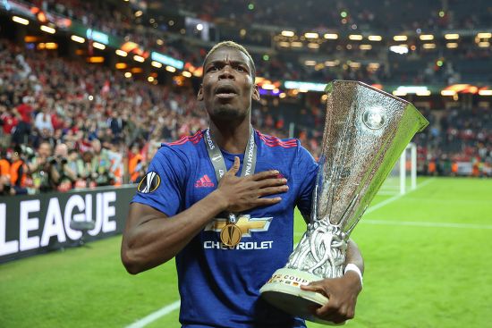Manchester United Midfielder Paul Pogba Trophy Editorial Stock Photo ...