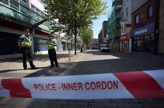 Police Junction Union Oxford Street Swansea Editorial Stock Photo ...