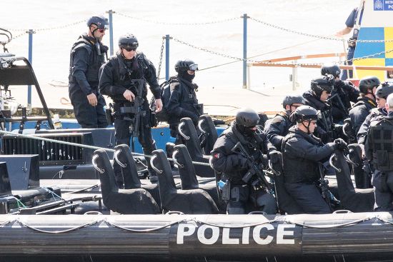 Marine Police Officers Metropolitan Police Including Editorial Stock ...
