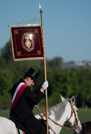 Horseman Carrying Religious Flag Takes Part Editorial Stock Photo ...