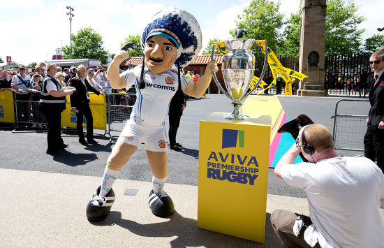 Exeter Mascot Big Chief Touches Premiership Editorial Stock Photo ...