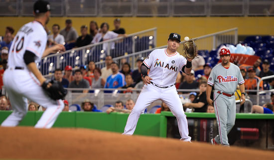 Miami Marlins First Baseman Justin Bour Editorial Stock Photo - Stock ...