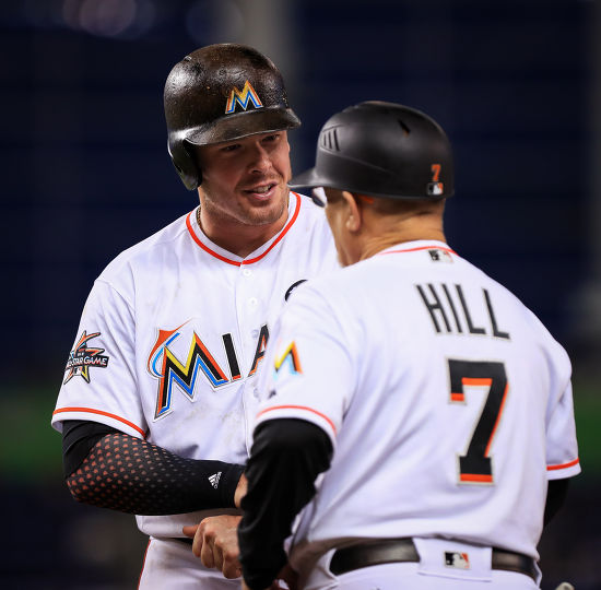 Miami Marlins First Baseman Justin Bour Editorial Stock Photo - Stock ...