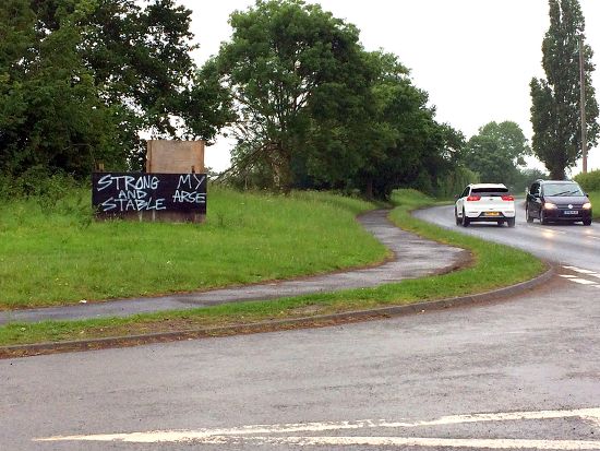 Makeshift Sign Has Been Erected Along Editorial Stock Photo - Stock ...