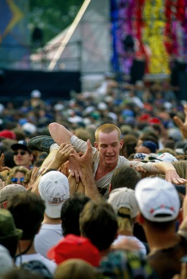 Concert Goers Crowd Surf Mosh Pit Editorial Stock Photo - Stock Image ...