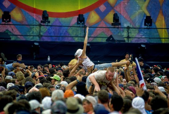 Concert Goers Crowd Surf Mosh Pit Editorial Stock Photo - Stock Image ...