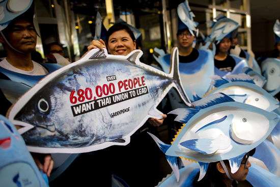 Activists Dressed Tuna Fish Costumes During Editorial Stock Photo ...