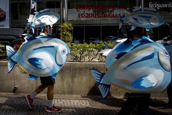 Activists Dressed Tuna Fish Costumes During Editorial Stock Photo ...
