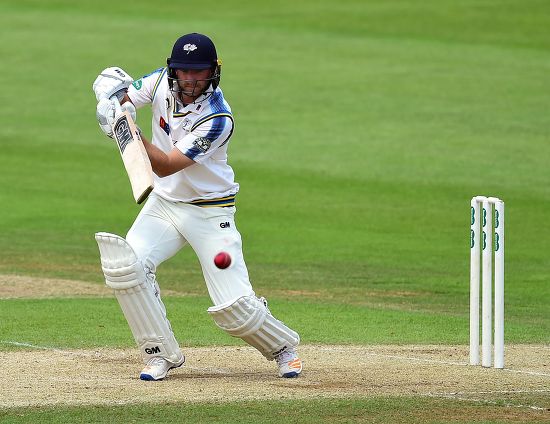 Adam Lythe Cover Drives Yorkshire Editorial Stock Photo - Stock Image ...