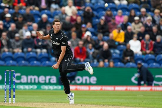 Mitchell Santner New Zealand Bowling During Editorial Stock Photo ...