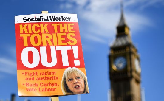 Placard Raised High Protesters Demonstrate Against Editorial Stock ...