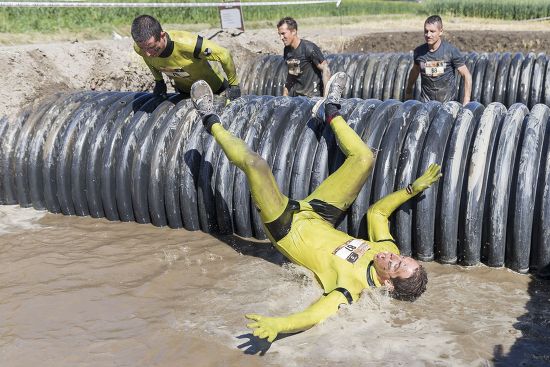 Contestants Participate Mud Day Fun Obstacle Editorial Stock Photo ...