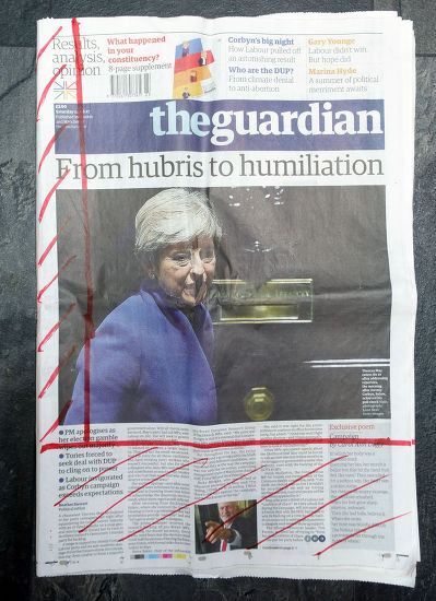 Uks Guardian Newspaper Switch Tabloid Format Editorial Stock Photo ...