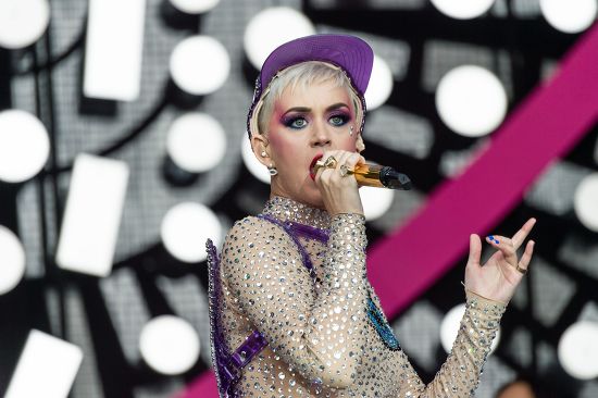 Katy Perry Performing On Pyramid Stage Editorial Stock Photo - Stock ...
