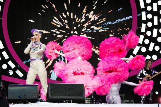 Katy Perry Performing On Pyramid Stage Editorial Stock Photo - Stock ...