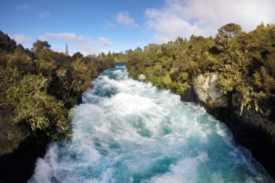 Wild Rushing Stream Huka Falls Near Editorial Stock Photo - Stock Image ...