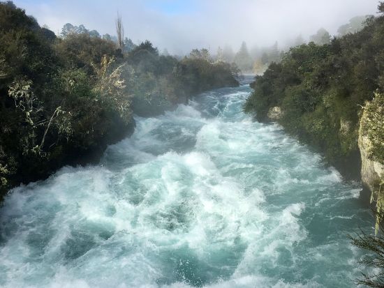 Wild Rushing Stream Huka Falls Near Editorial Stock Photo - Stock Image ...