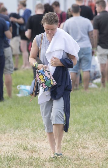 Yvette Cooper Walks Back Her Campsite Editorial Stock Photo - Stock ...
