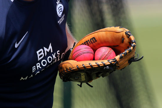 Pink Balls Catchers Mitt During Essex Editorial Stock Photo - Stock ...