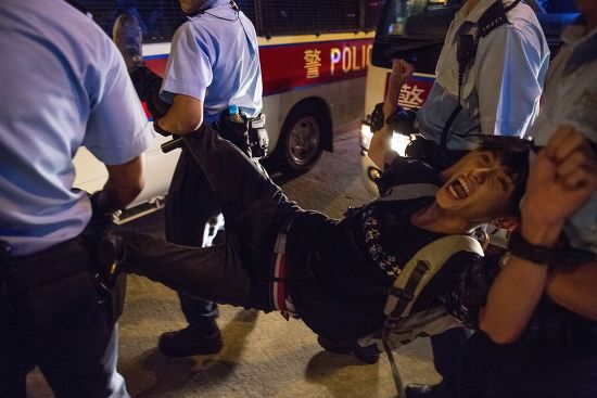Protester Arrested By Police After Climbing Editorial Stock Photo ...
