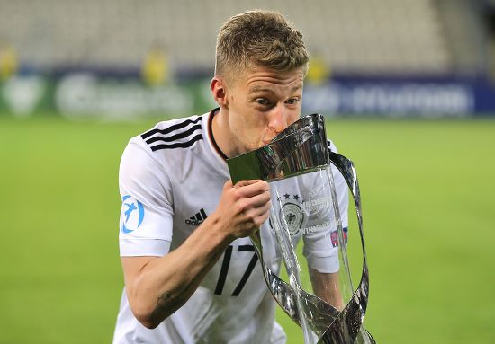 Mitchell Weiser Germany Kisses Winners Trophy Editorial Stock Photo ...