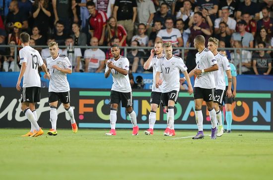 Mitchell Weiser Germany Celebrates Scoring Opening Editorial Stock ...