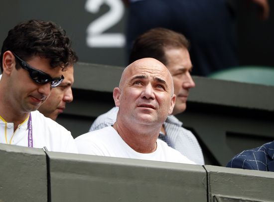 Coach Andre Agassi On Centre Court Editorial Stock Photo - Stock Image ...