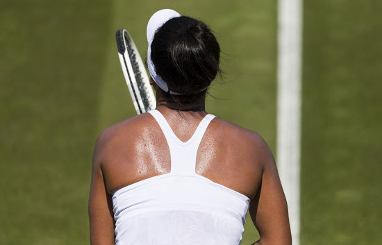 Sweat On Back Heather Watson Gbr Editorial Stock Photo - Stock Image ...