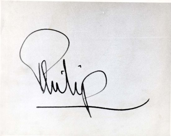 Duke Edinburgh Signatures November 1964 Duke Editorial Stock Photo ...
