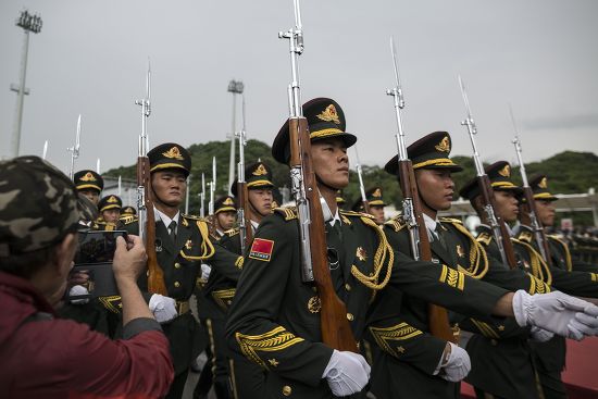 Peoples Liberation Army Pla Soldiers March Editorial Stock Photo ...