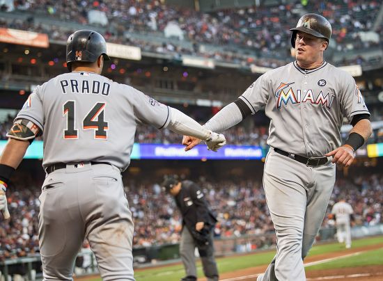 Miami Marlins First Baseman Justin Bour Editorial Stock Photo - Stock ...