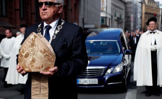 Bishops Cap Carried Front Hearse Coffin Editorial Stock Photo - Stock ...